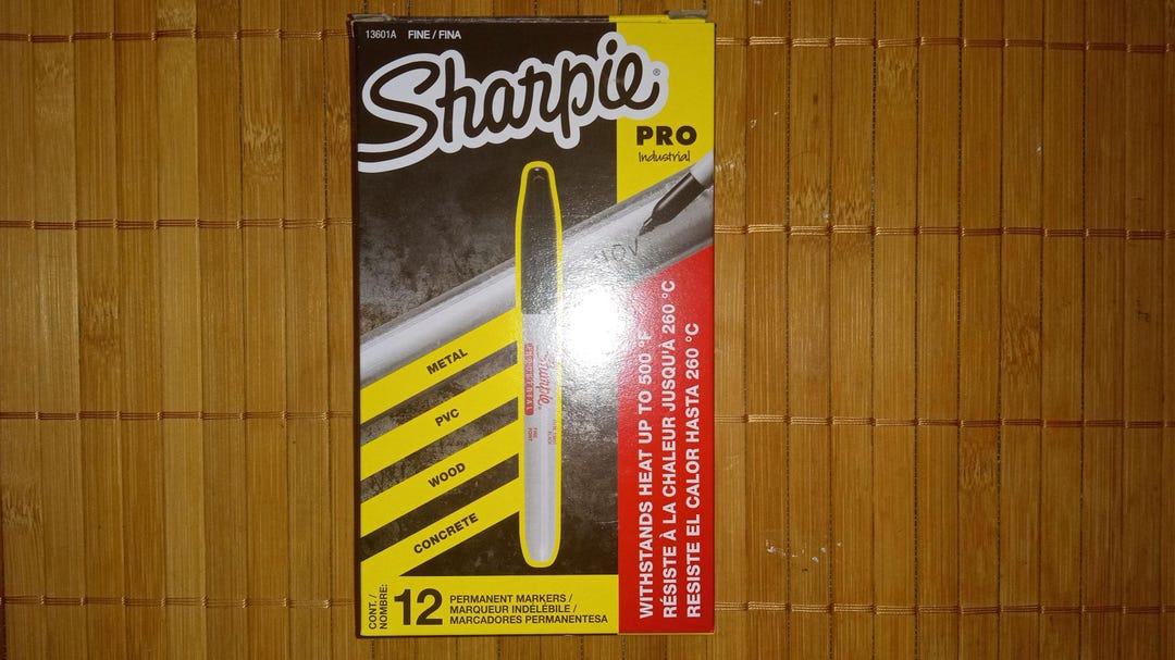 Sharpie Pro Industrial Permanent Markers; Fine Point, Box of 12 - Etsy