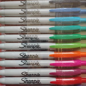 12 Colors Sharpie RT Retractable Markers Fine Tip Drawing, Coloring ...