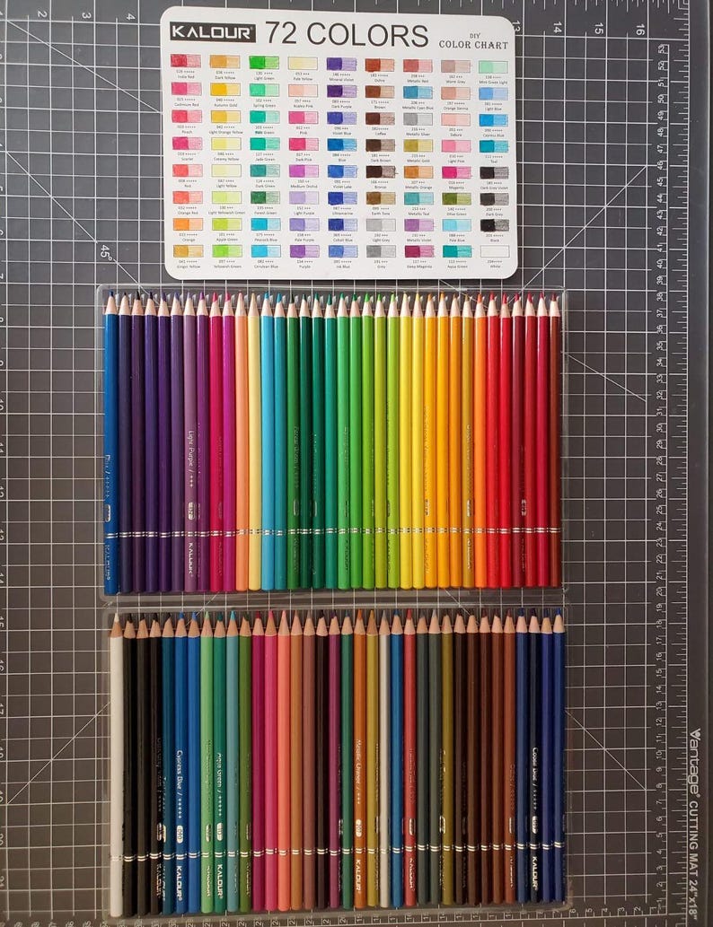 72 Colored Pencils, Soft Core, Highly Pigmented, Art Pencil Set, Adult ...