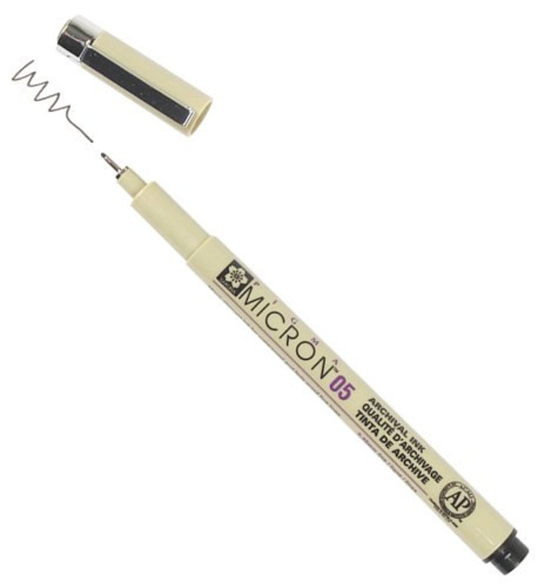 Sakura Pigma Micron Ink 05 Ink Pen 0.45-mm Fine Tip Black - Etsy