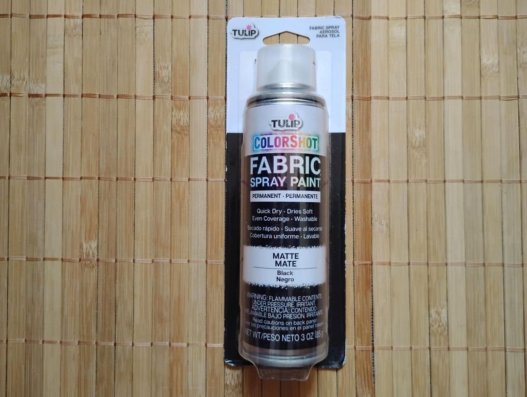 Black Matte Tulip Colorshot Instant Fabric Spray Paint , 3oz, Permanent ...