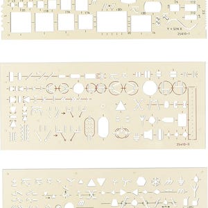 3 Electrical Electronic Electric Drawing Templates Stencils, Guides ...