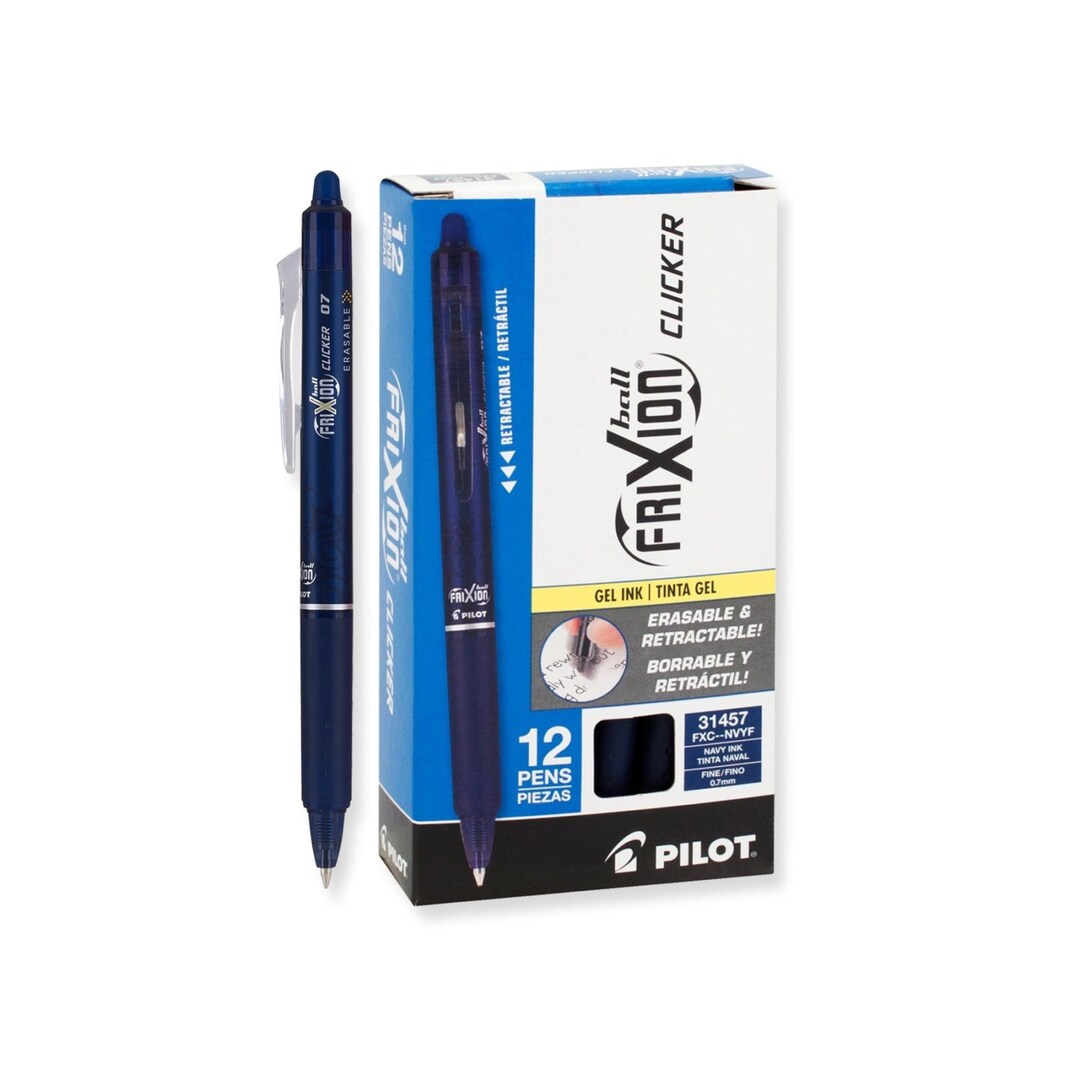 Pilot Frixion Erasable Gel Ink Pens, Clicker Retractable, Fine 0.7mm ...