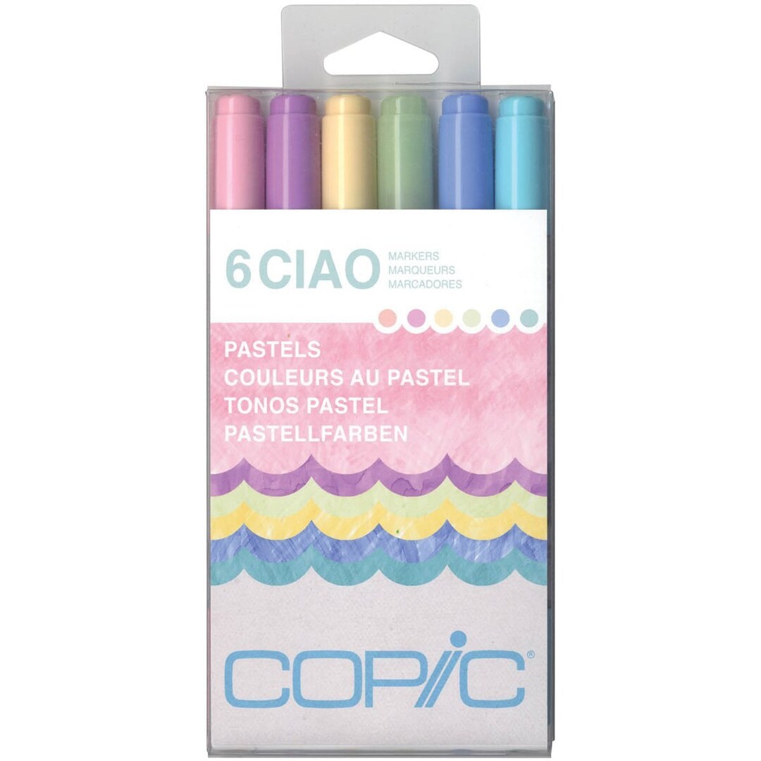 Copic Pastel Markers; Copic Ciao Pastel Markers Set of 6 Double Ended ...