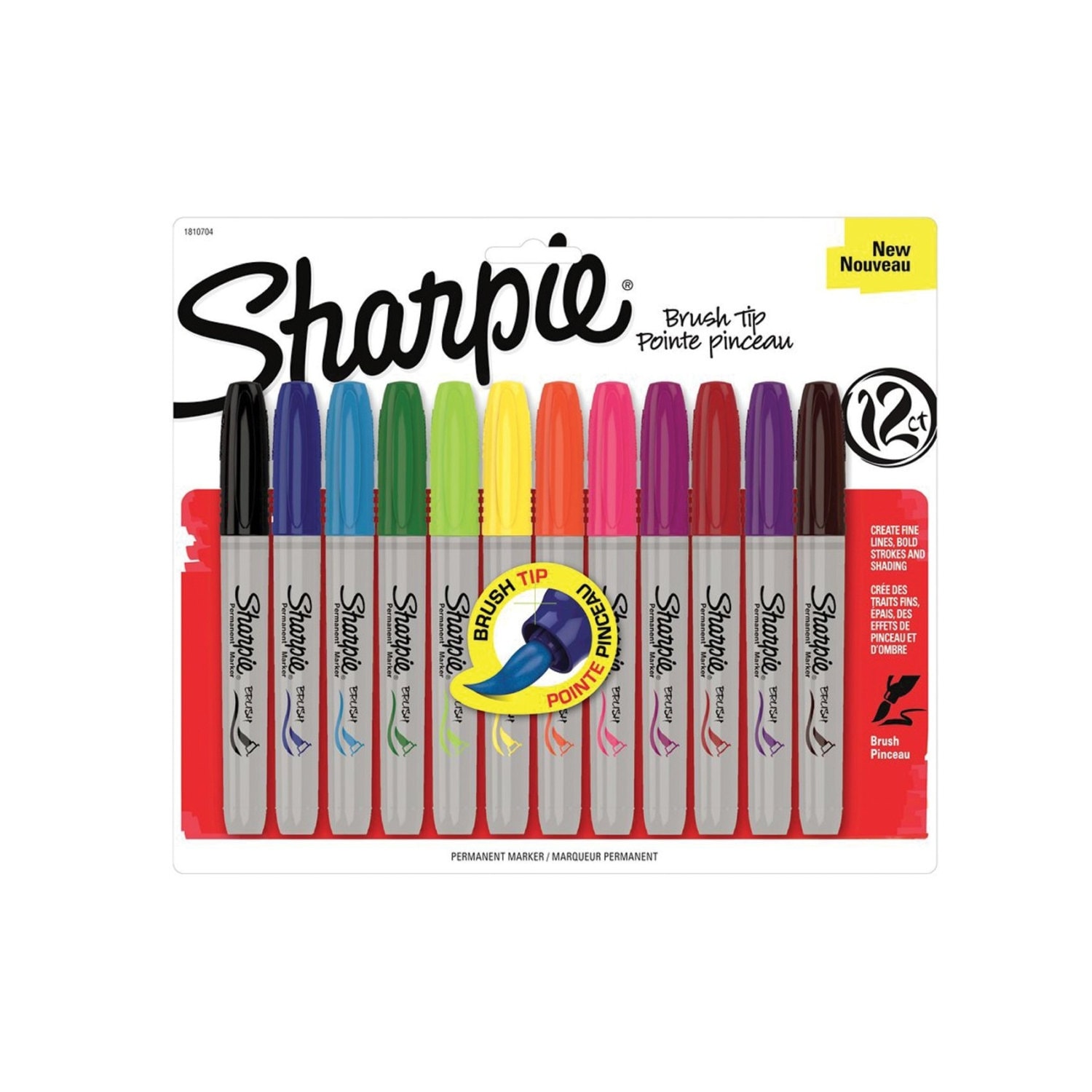 12 Color Sharpie Brush Tip Assorted Colors 12 Pack Drawing | Etsy