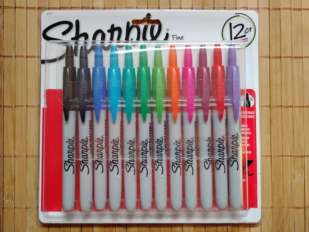 12 Colors Sharpie RT Retractable Markers Fine Tip; Drawing, Coloring ...
