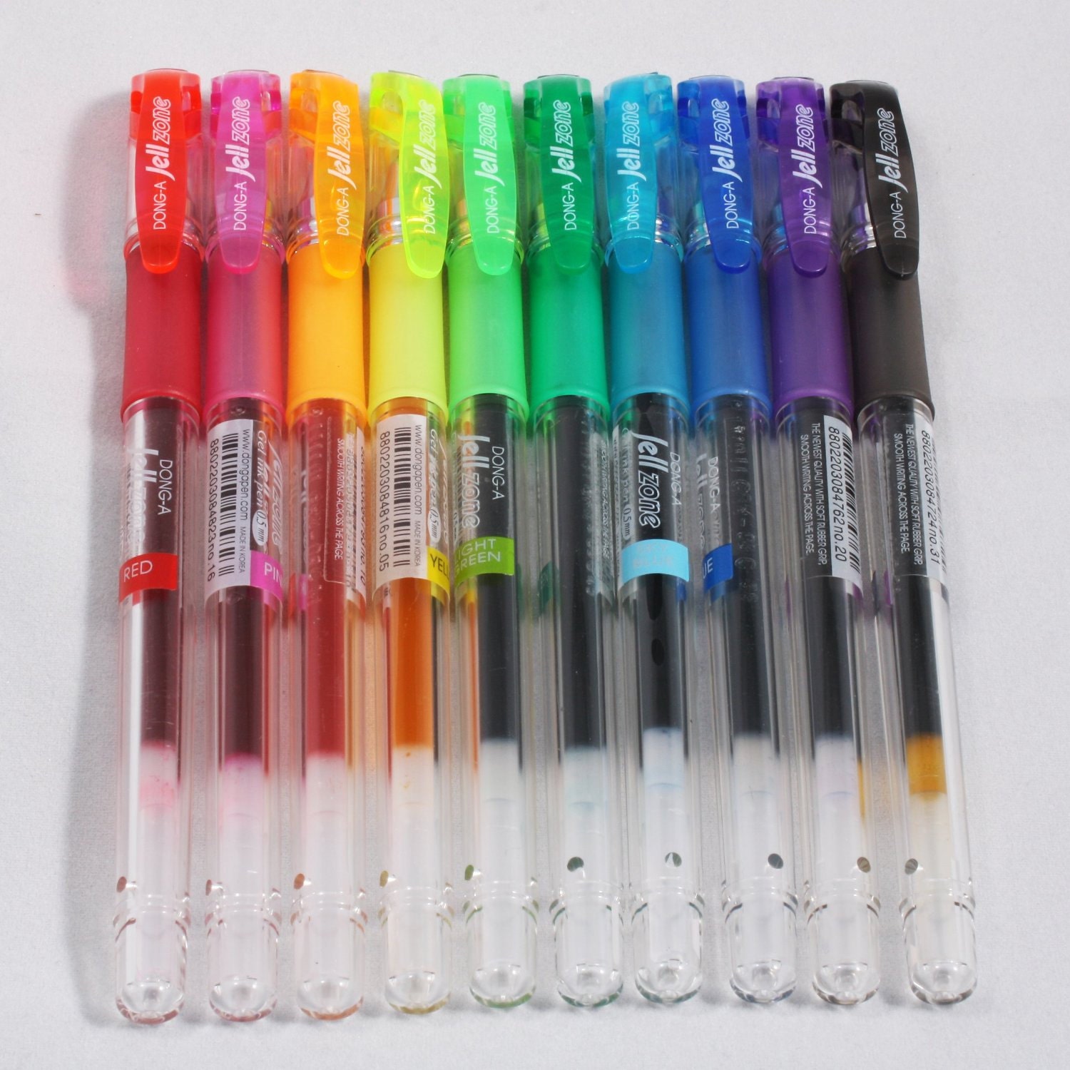 10 Korean Colored Gel Ink Kawaii Cute Pens Adult Coloring - Etsy