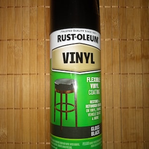 Rust-oleum Black Vinyl Paint Aerosol Spray; Flexible Vinyl Coating ...