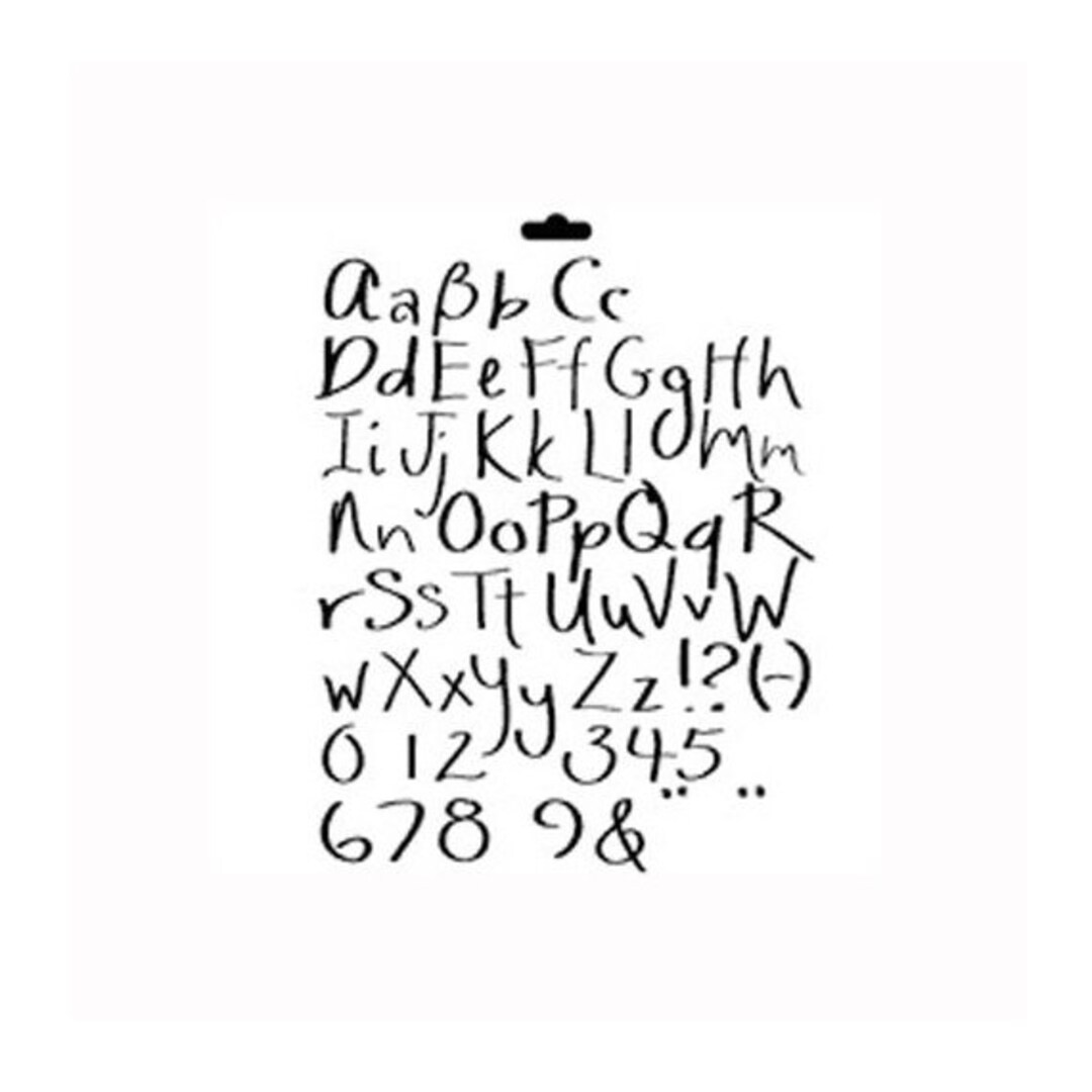 Template Stencil Lettering Guide Letters, Alphabet Adult Coloring Books ...
