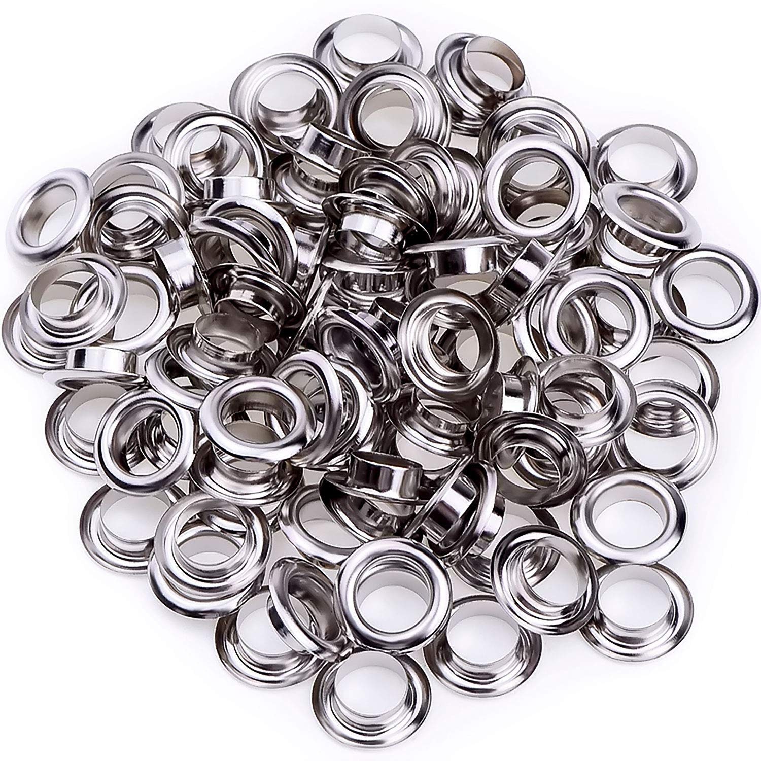 Grommet Kit: Hole Cutter, Mandrel and 100 Grommets Eyelets, 1/2-inch ...