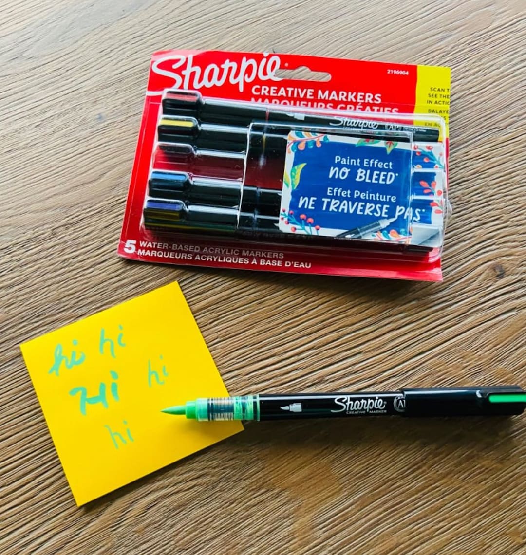 5 Sharpie Brush Creative Markers, Water-based No Bleed Acrylic Paint ...