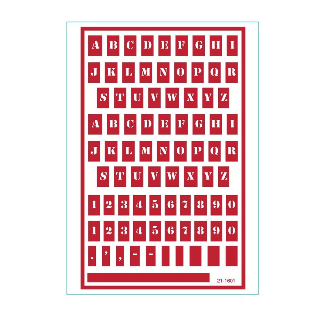 Small Alphabet and Numbers Template Stencil, Lettering Guide; Bible ...