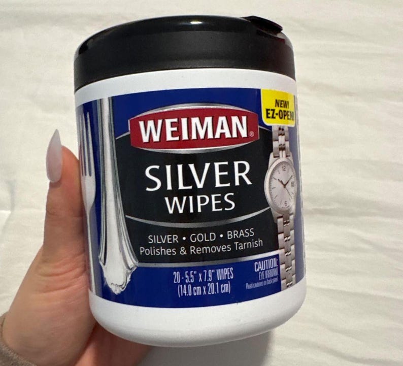 20 Weiman Jewelry Polish Cleaner, Tarnish Remover Wipes, Silver Jewelry ...