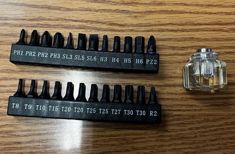 17 in 1 Mini Short Stubby Screwdriver, 16 Metric and SAE Hex Bits ...