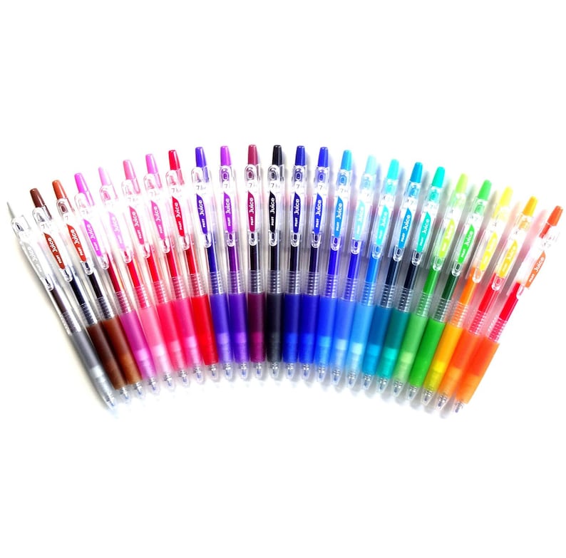 24 Color Pilot Juice Coloring Gel Pens, Knock, 0.7 Mm Extra Fine Tip ...