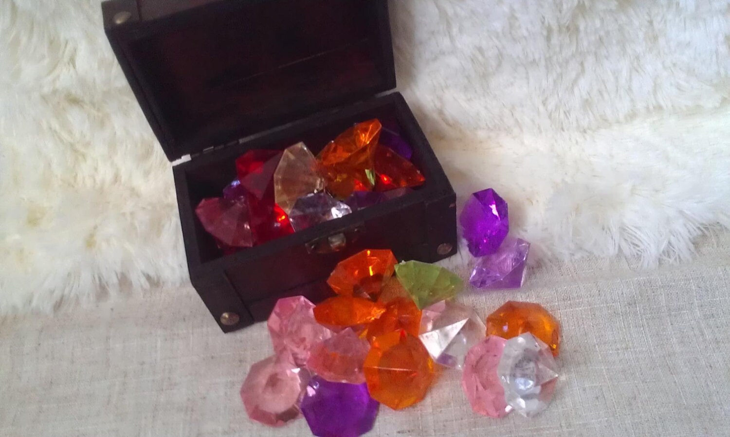 36 Colorful Acrylic Diamonds 25 Carat Each Wedding | Etsy