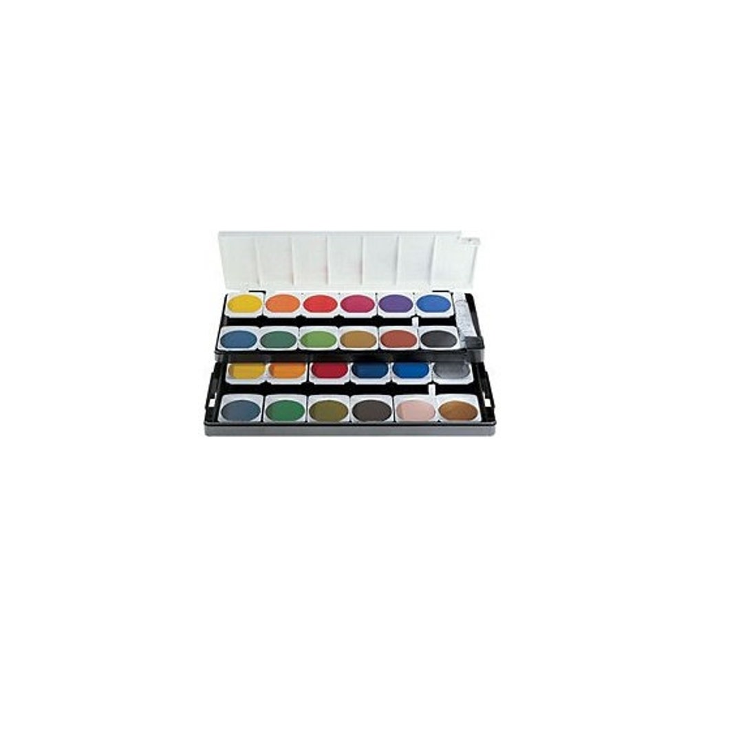 24 Watercolor Cakes, Pelikan Watercolour Cake, Opaque Watercolor Set ...