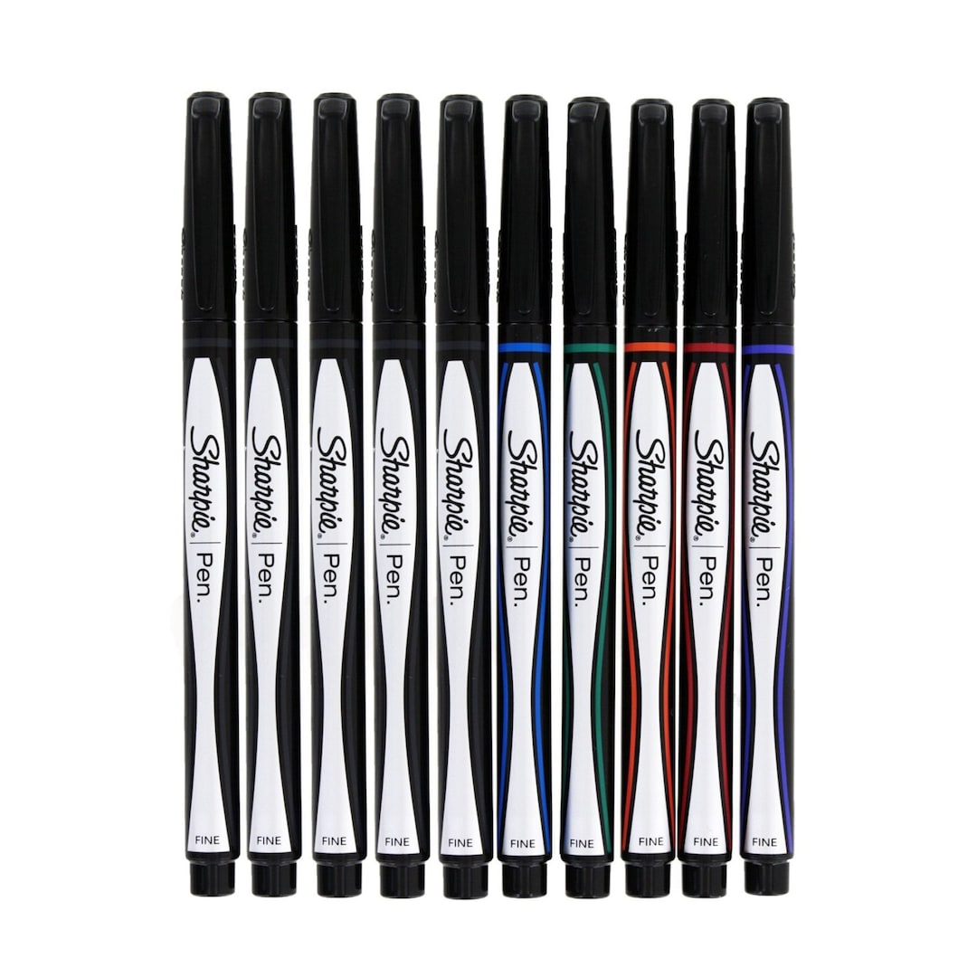 10 Writing, Calligraphy Sharpie Fine Point Pen Stylo, Assorted Colors ...