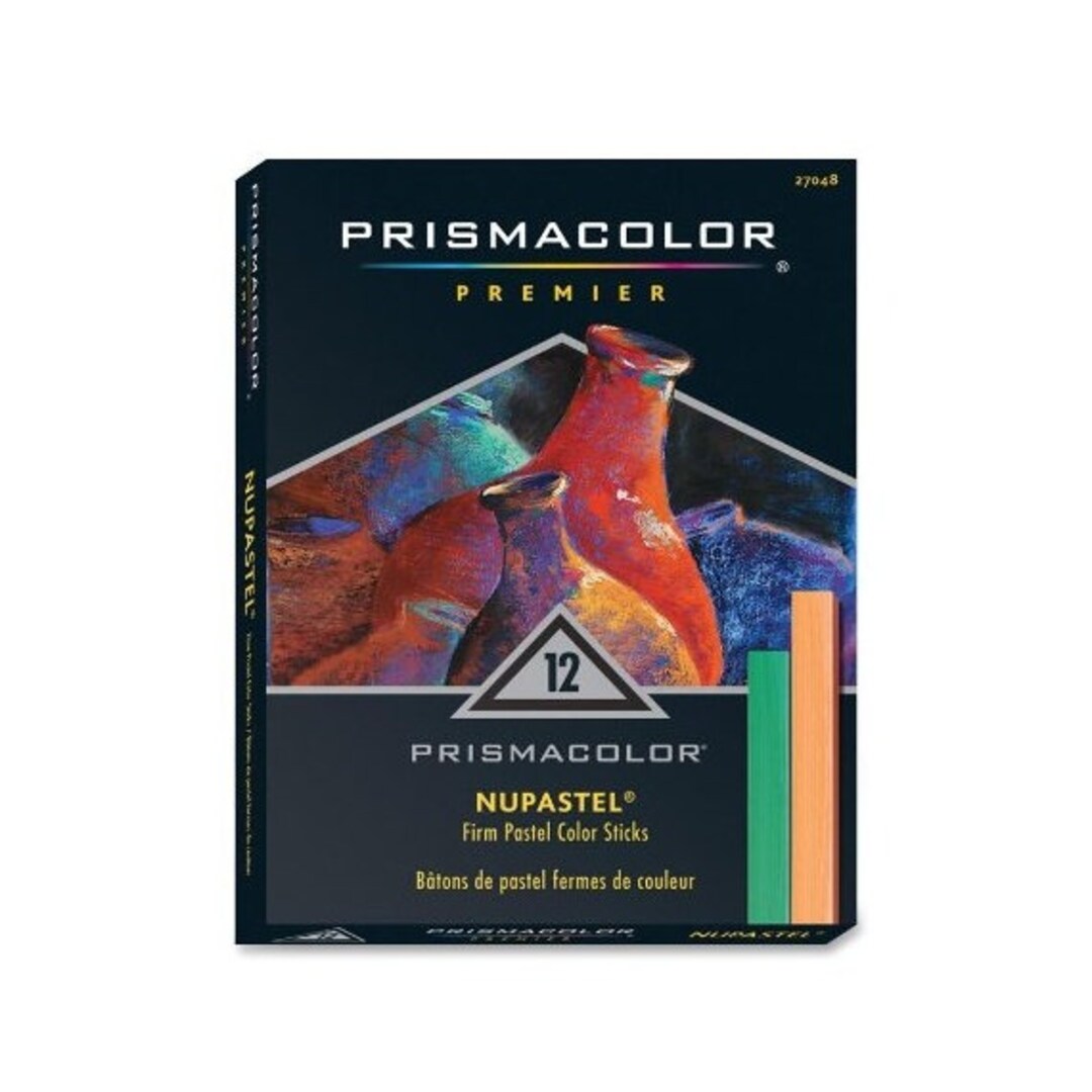 12 Piece Colored Pastels Sketch, Drawing Kit, Prismacolor Nupastel ...