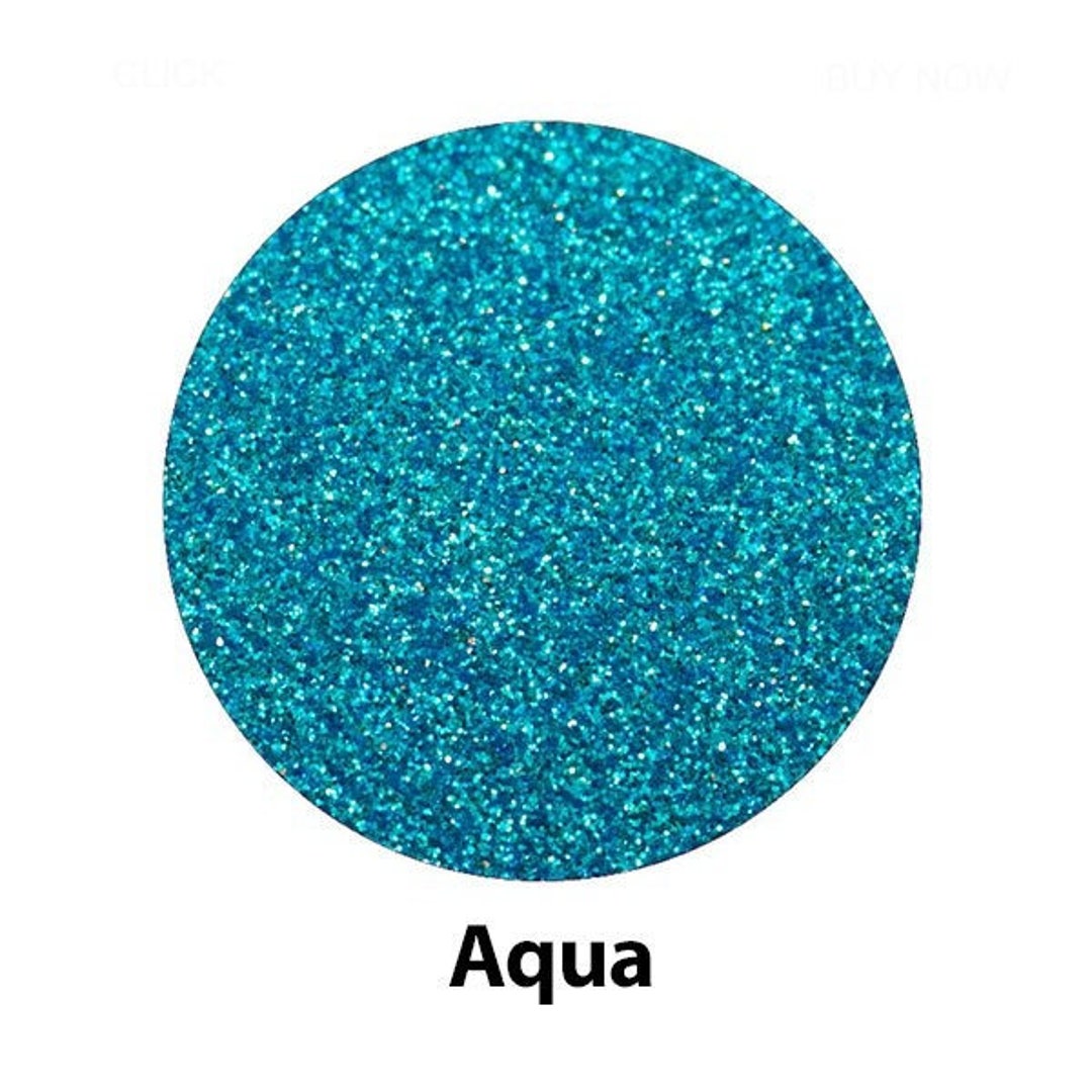 Aqua Blue High Glitter HTV Iron on Heat Transfer Vinyl for Most Fabrics ...