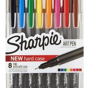8 Sharpie Art Pens; Writing, Calligraphy Sharpie Fine Point Pen Stylo ...