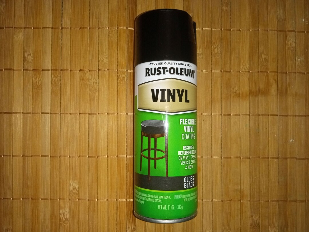 Rust-oleum Black Vinyl Paint Aerosol Spray; Flexible Vinyl Coating ...