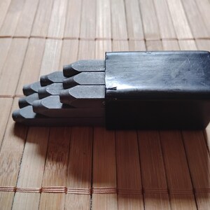 1/8", 0.3cm Punctuation Mark Punch Set, Hardened Carbon Steel, for ...