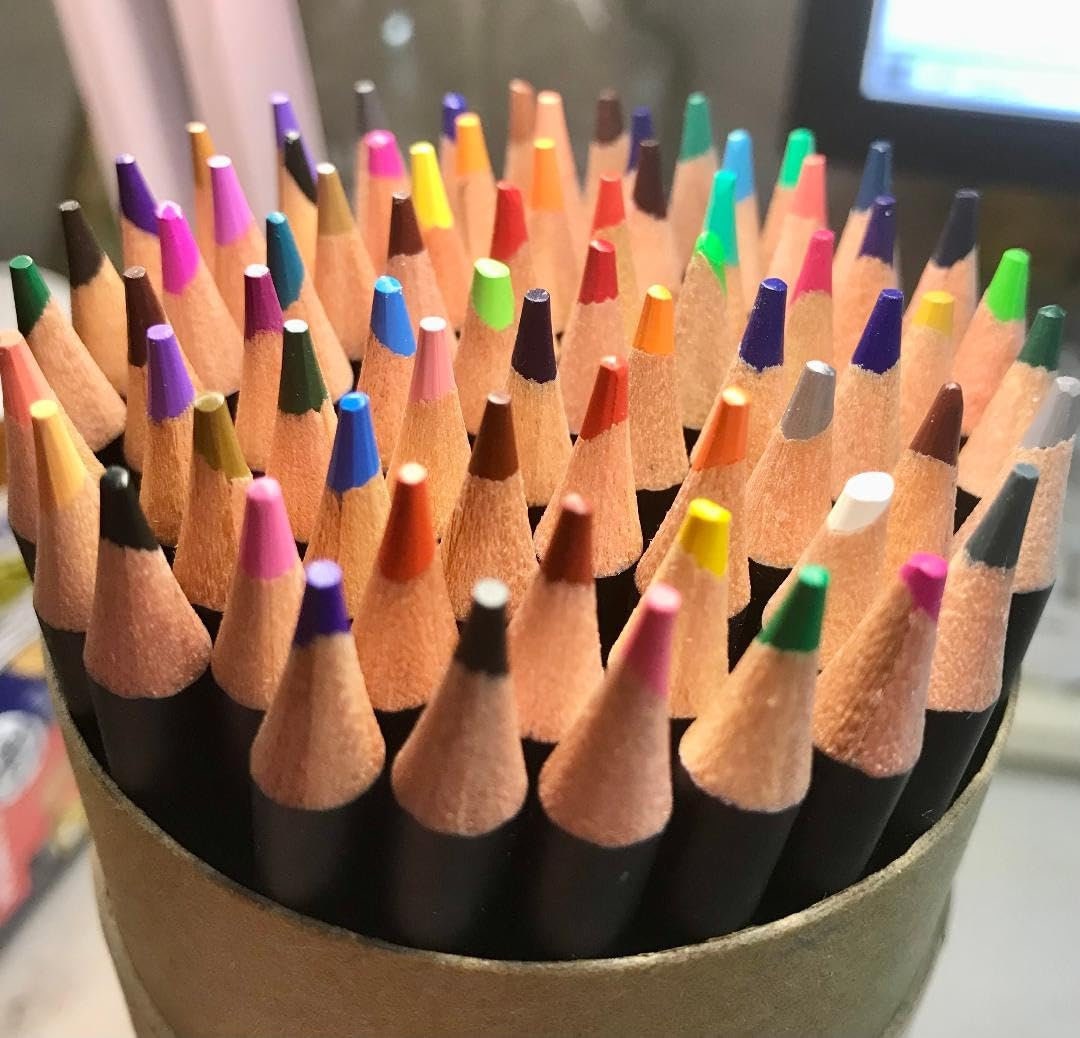 72 Soft Core Colored Pencils Set, Kit; Artist Sketching Drawing Pencils ...