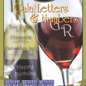 Pak Gala Script Template Stencil, Lettering Guide; Glass Etching ...