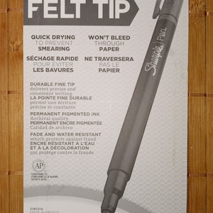 4 Color Sharpie Fine 0.4mm Point Pens, Felt Tip, Point Stylo, Black ...
