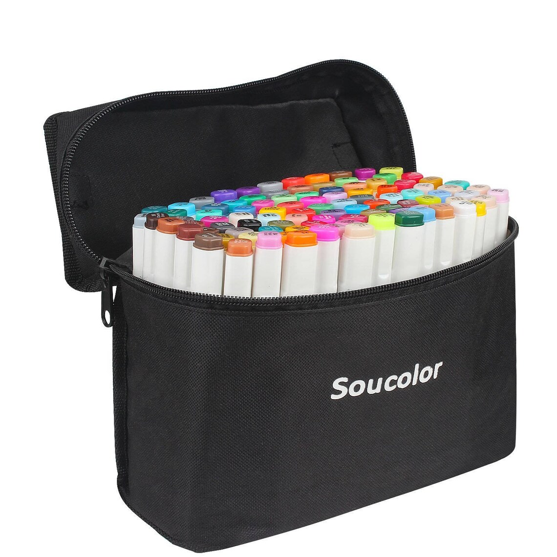 100 Markers Artist Set; Set of 100 Marker Pens, Twin Dual Tips; Sketch ...