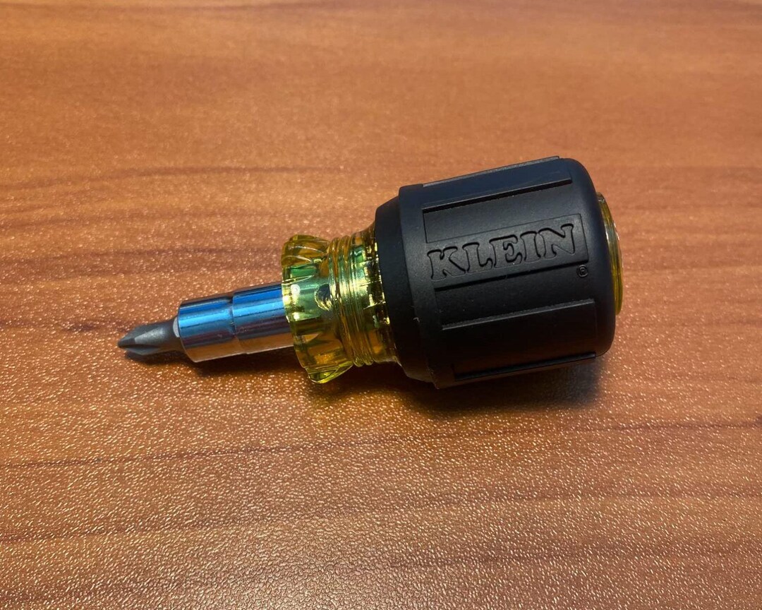 Stubby Multi-bit Screwdriver, Nut Driver, 6-in-1, 2 Phillips, 2 Slotted ...