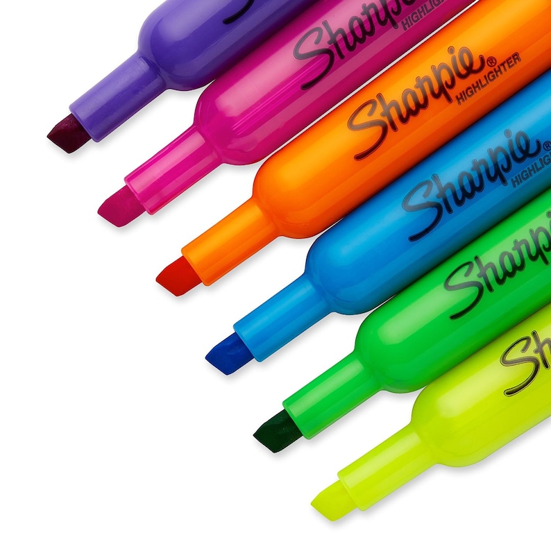 Sharpie Accent Tank-style Highlighters. Assorted Colors. Set - Etsy