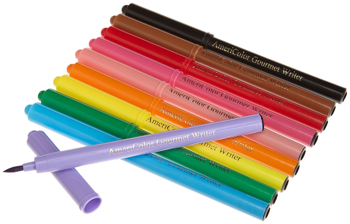 10 Food Coloring Markers Pens Edible Color Paint Markers - Etsy