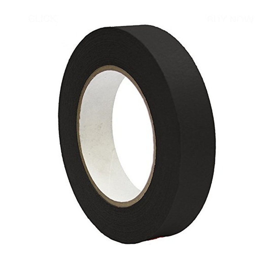 Black Premium Masking Tape, Matte; 1 Inch by 55 Yards; Labeling, Color ...