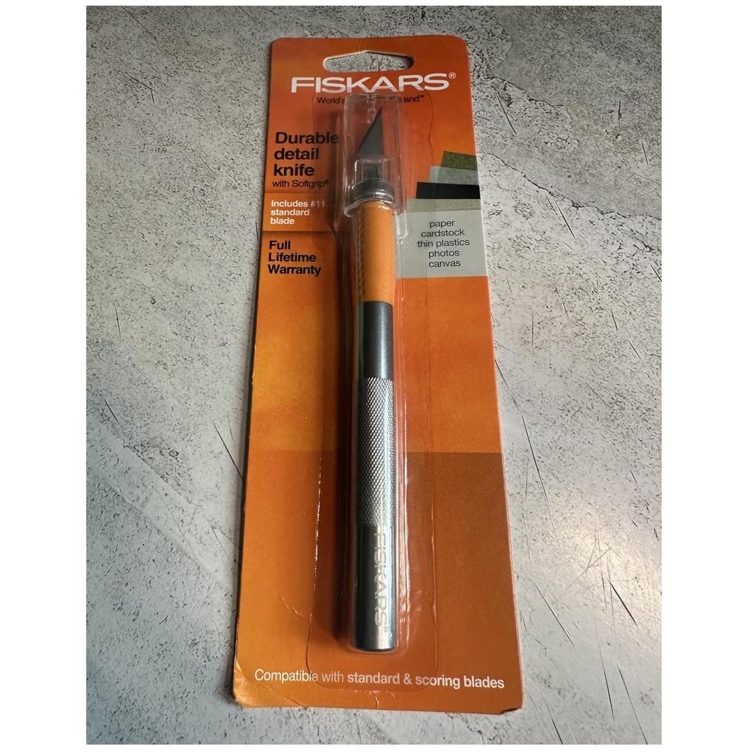 8 Inch Fiskars Softgrip Detail Craft Knife, Hobby Crafting Exacto Knife ...