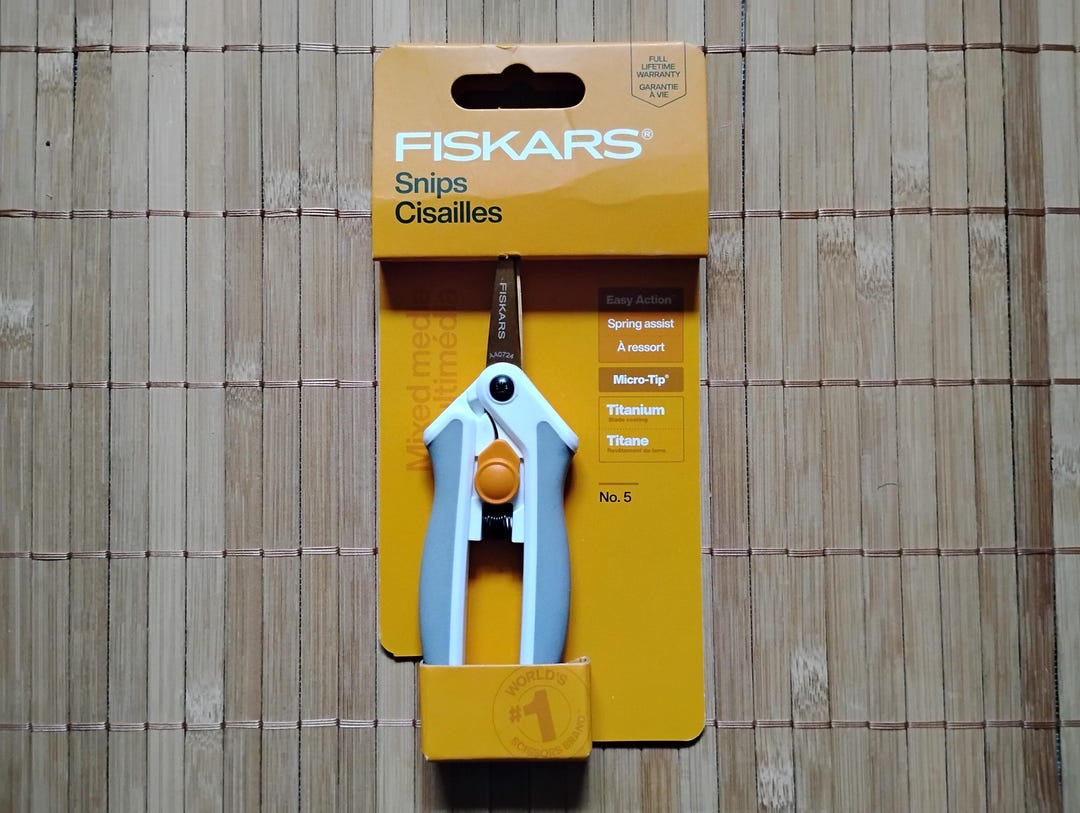 Fiskars Easy Action Micro Tip Titanium Scissors Snips, N5 5 Inch ...