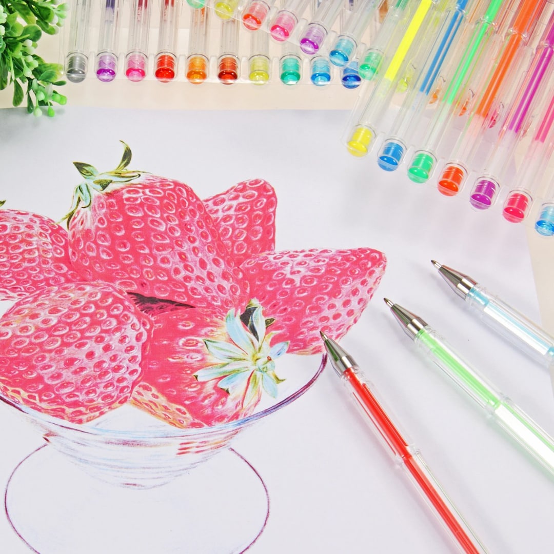 60 Coloring Gel Pens; Adult Coloring Books, Drawing, Bible Study ...