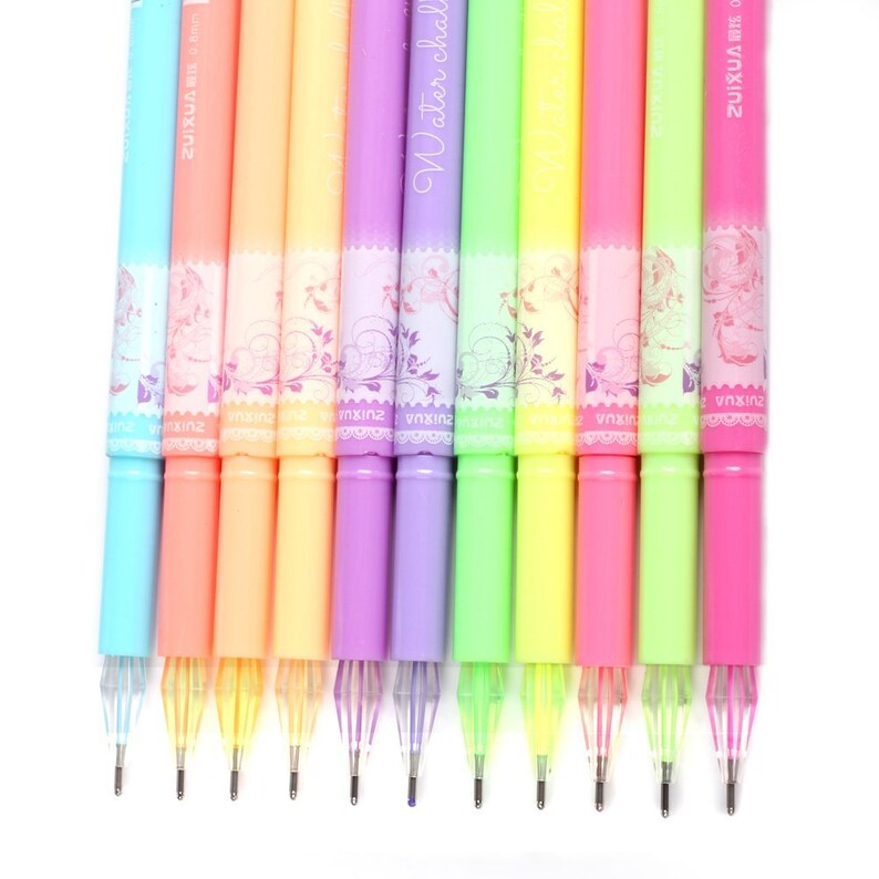12 Pastel Candy Colors Coloring Gel Pens Adult Coloring - Etsy
