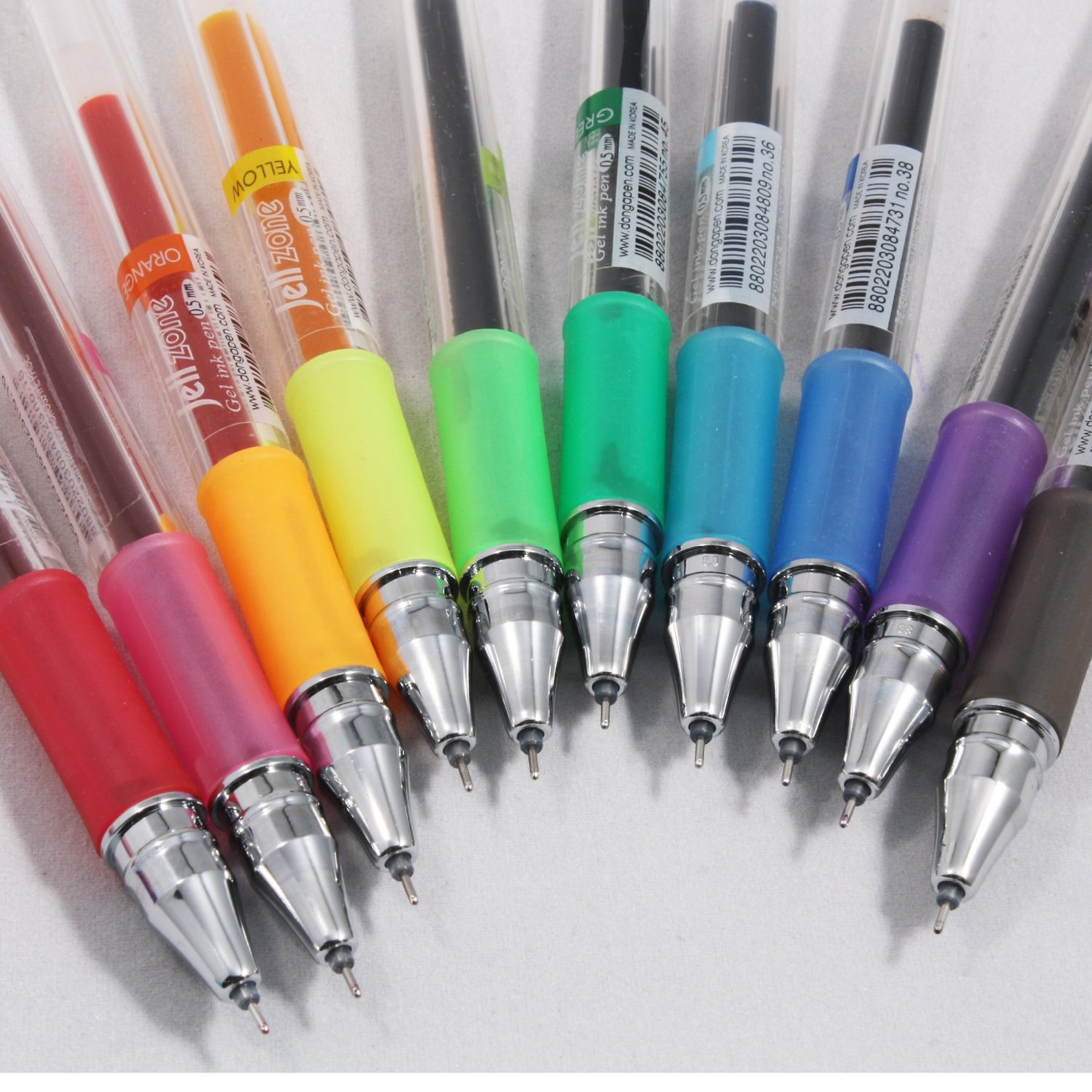 10 Korean Colored Gel Ink Kawaii Cute Pens Adult Coloring - Etsy