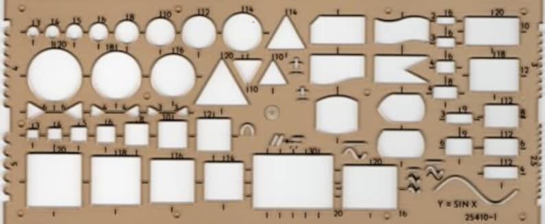 3 Electrical Electronic Drawing Template Stencil, Lettering Guide ...