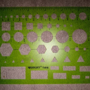 All Purpose Technical Drawing Template Stencil, Shapes, Lettering ...