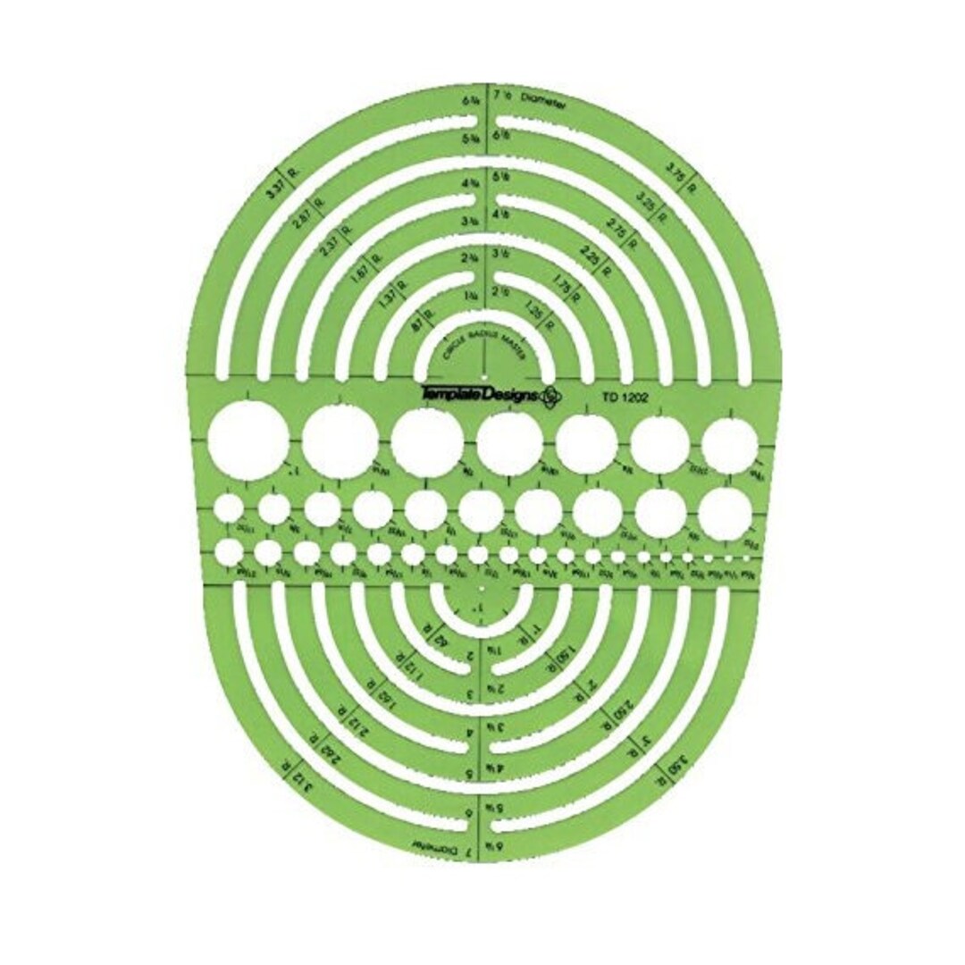 Circle Radius Drawing Template Stencil, Lettering Guide; Greeting Cards ...