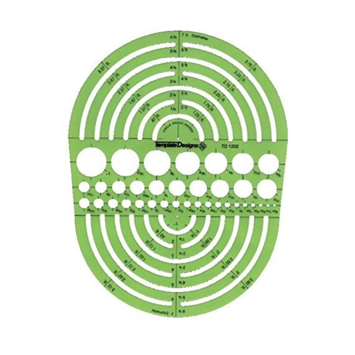 Circle Radius Drawing Template Stencil Lettering Guide - Etsy