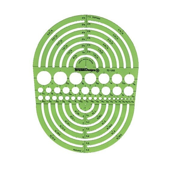 Circle Radius Drawing Template Stencil, Lettering Guide; Greeting Cards ...