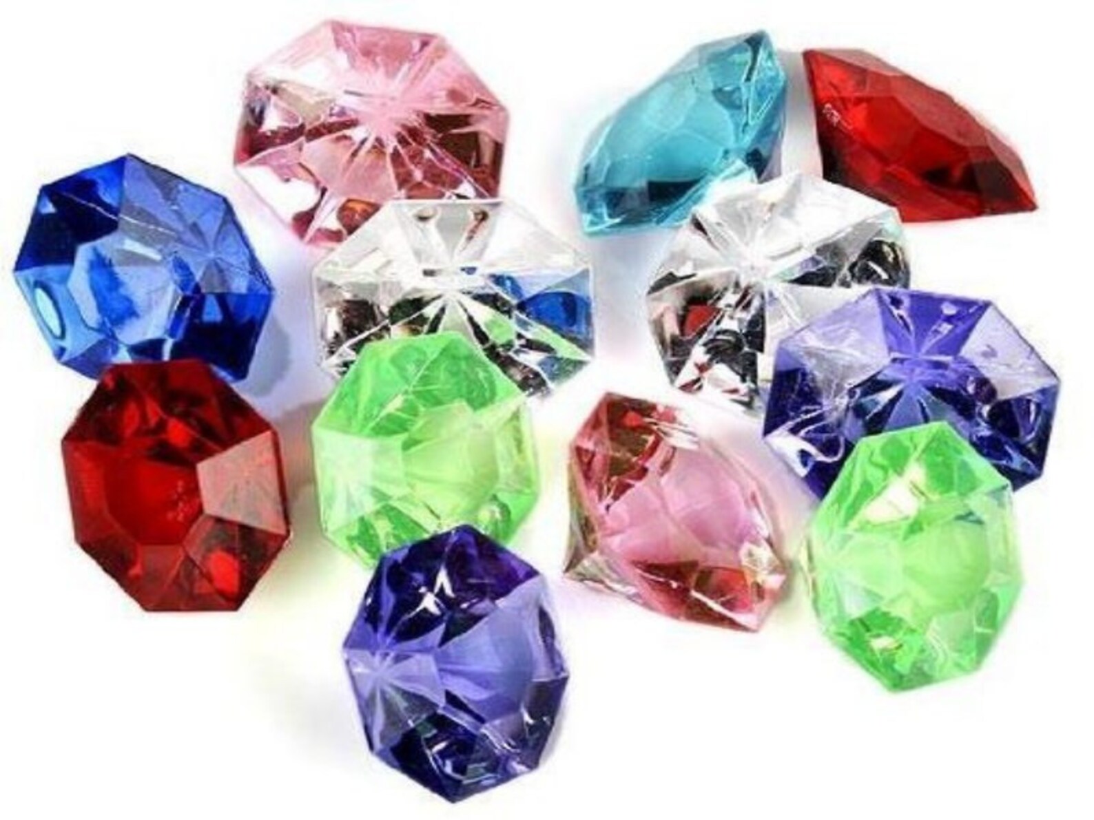 36 Colorful Acrylic Diamonds 25 Carat Each Wedding - Etsy