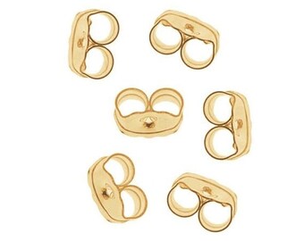 14K Yellow Gold Daisy Tension Earring Backs Ear Post Nuts 4 | Etsy