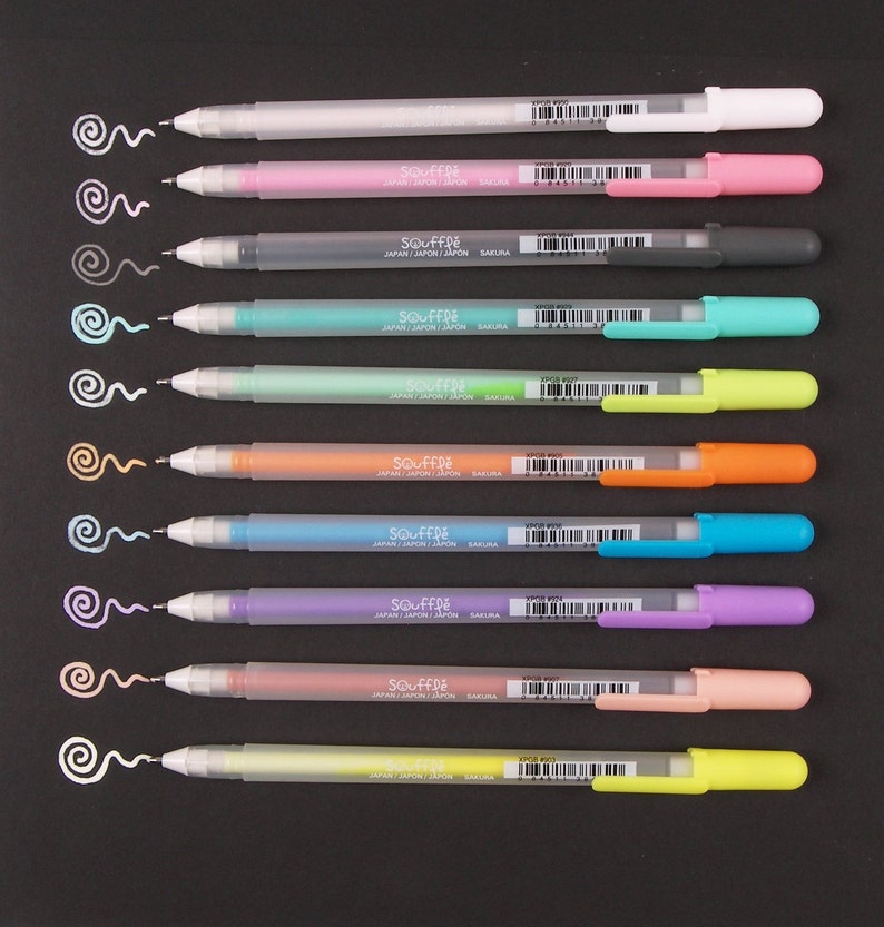 10 Sakura Gelly Roll Pens Colored Souffle 3D Opaque 10 - Etsy