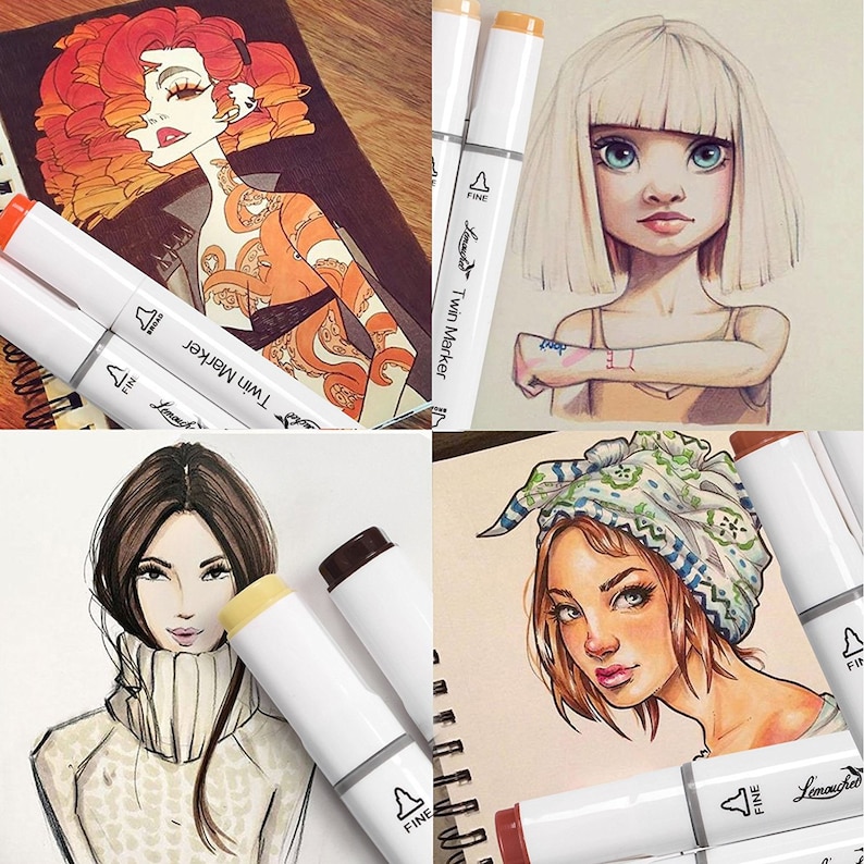 168 Markers Artist Set Set of 168 Marker Pens Twin Dual | Etsy