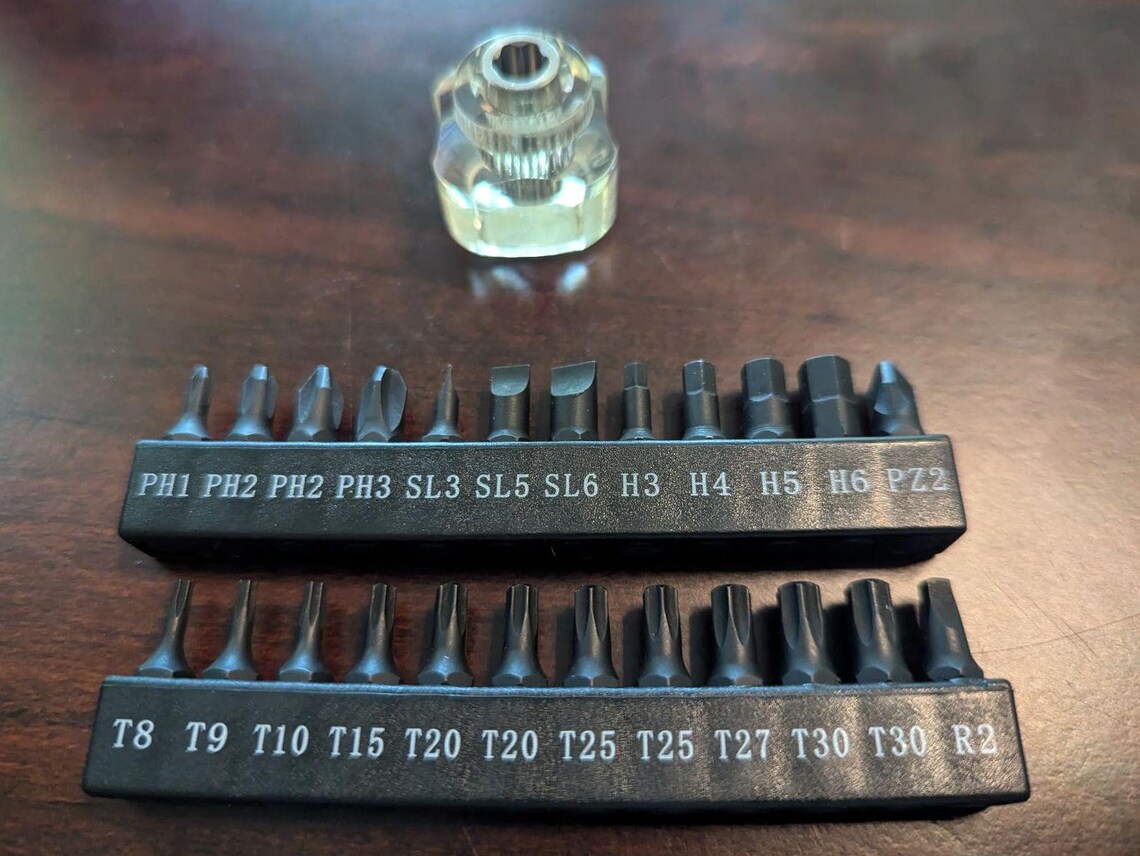 17 in 1 Mini Short Stubby Screwdriver, 16 Metric and SAE Hex Bits ...